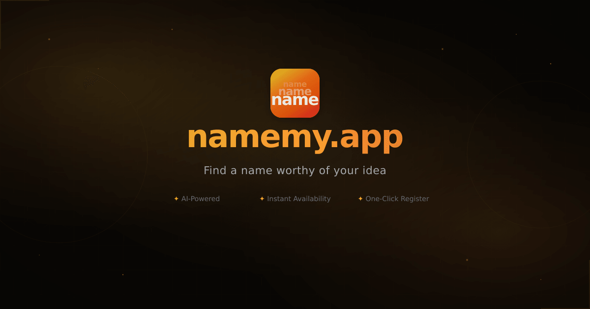 AI Business Name Generator - Free with Instant Domain Check | namemyapp ...